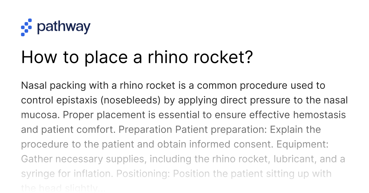How to place a rhino rocket? — Pathway