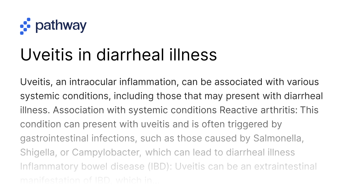 Uveitis in diarrheal illness — Pathway